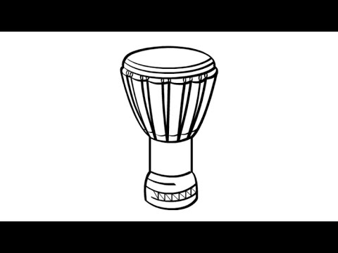 How to Draw a Djembe | Drawing a Jembe - YouTube
