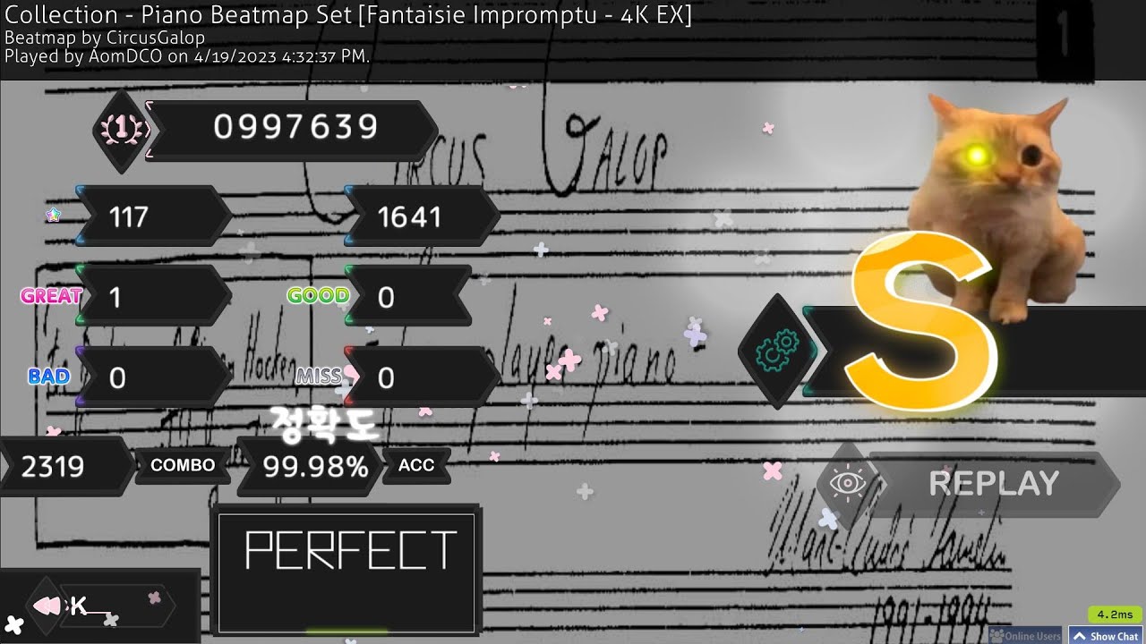 osu!mania - Piano Beatmap Set [Fantaisie Impromptu - 4K EX] - 997,639 ...