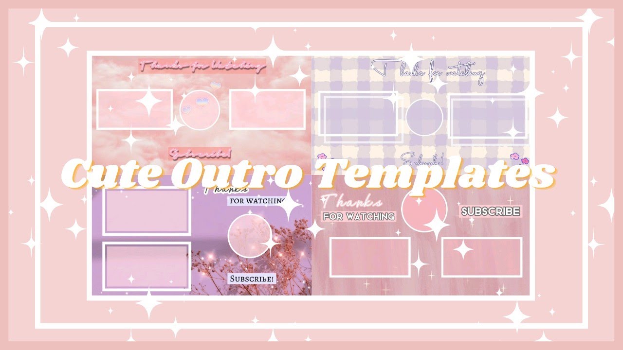5 Cute Outro Templates (no text) FREE - YouTube
