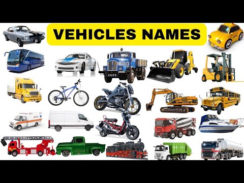 50 Vehicles Names In English For kids / Learn Vehicle Names / Vehicles ...