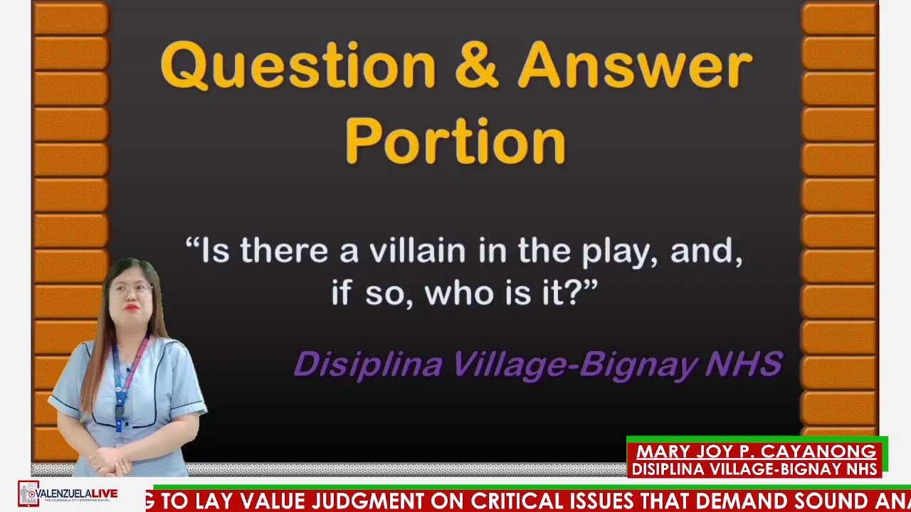 GRADE 9 ENGLISH (Q4 -W7) REACTING TO LAY VALUE JUDGMENT ON CRITICAL ...