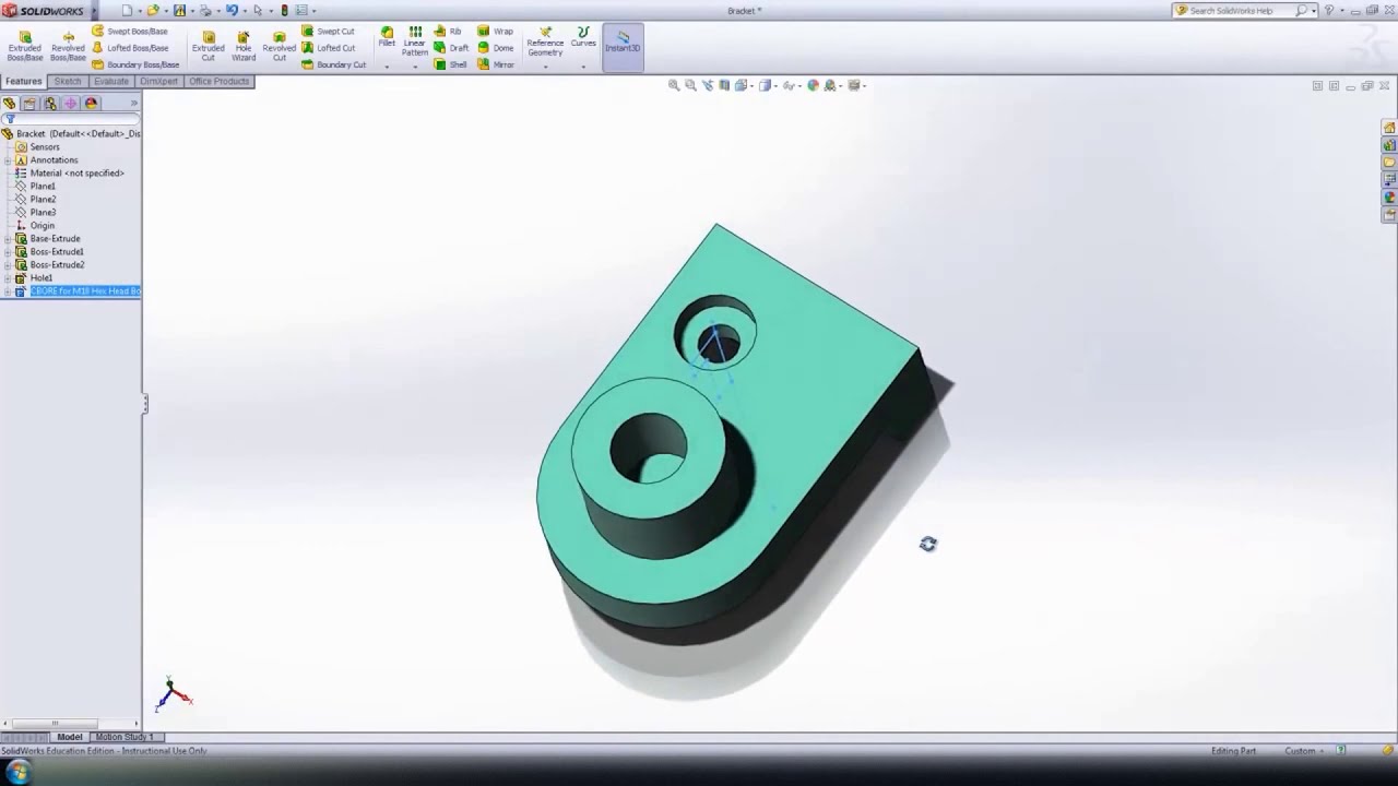 How to give dimensions in solidworks - YouTube