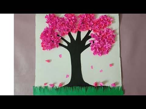 how to make beautiful paper tree art/DIY wall hanging/Tree wall decor ...