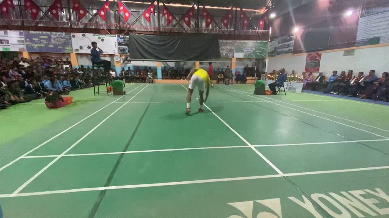 National Badminton Game in sindhuli Dipesh Dhami vs Bishnu Katwal - YouTube