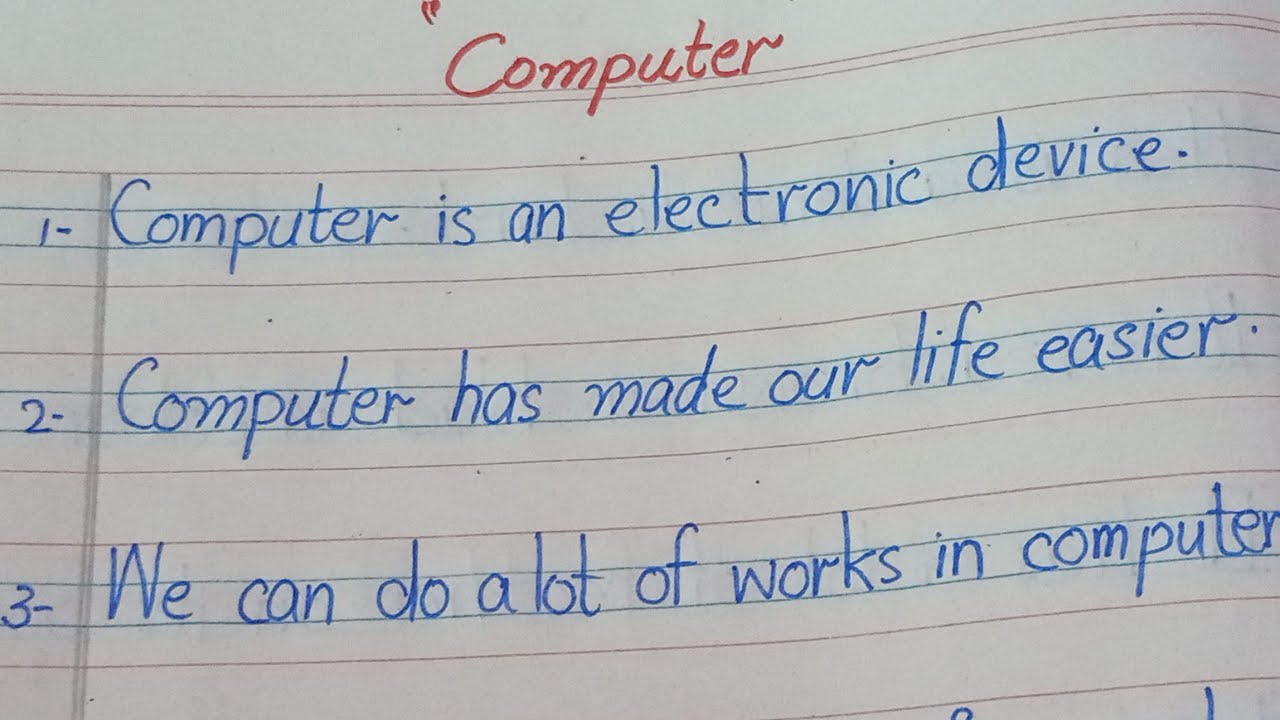 10 Lines Essay on Computer in English | English Essay On Computer # ...