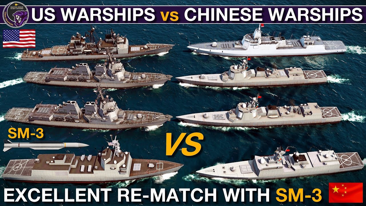 IMPROVED RE-MATCH: 2025 US Navy Warships vs Chinese Navy Warships | Sea ...