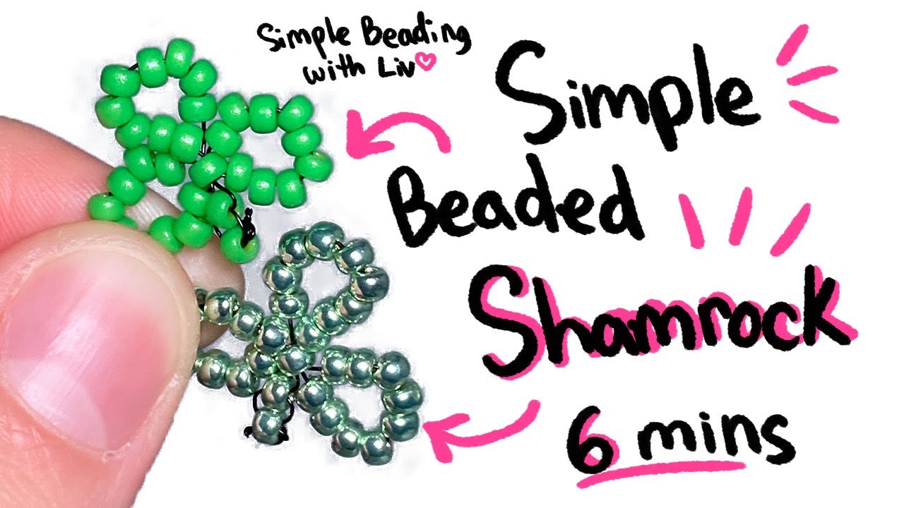 Simple Beaded Shamrock Tutorial - YouTube