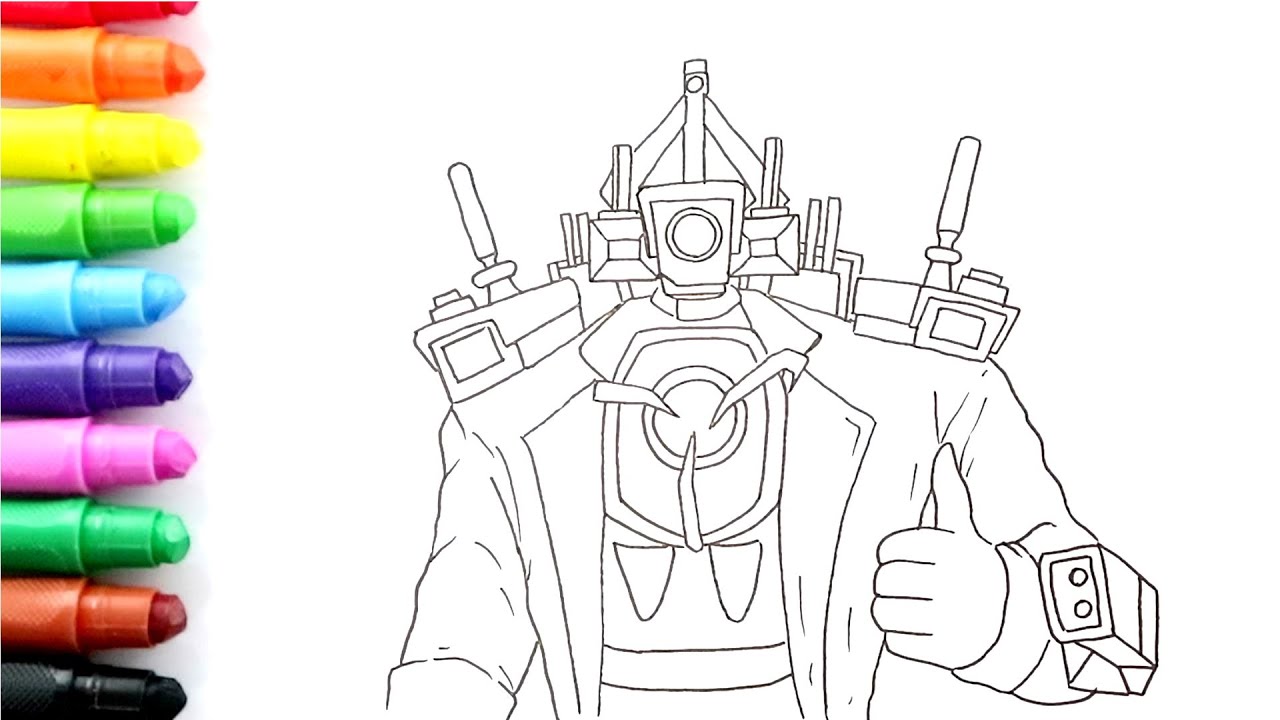 How To DRAW TITAN CAMERAMAN UPGRADED - YouTube