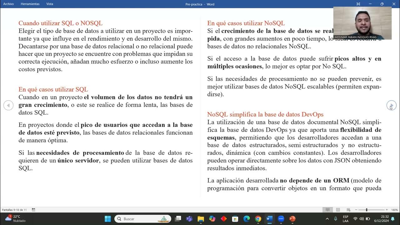 Diferencias entre SQL Y NOSQL - YouTube