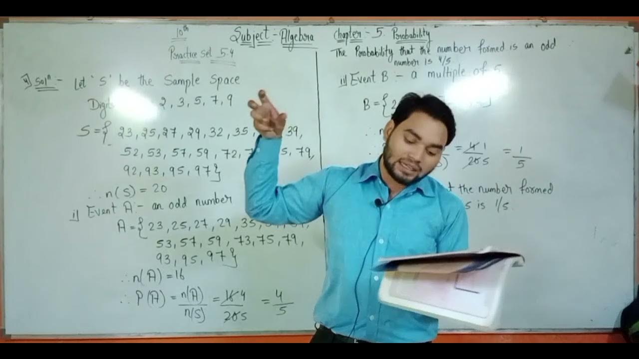 Algebra: chapter: 5. Probability ll practice set 5.4 ll Q4 to Q5 ll ssc ...