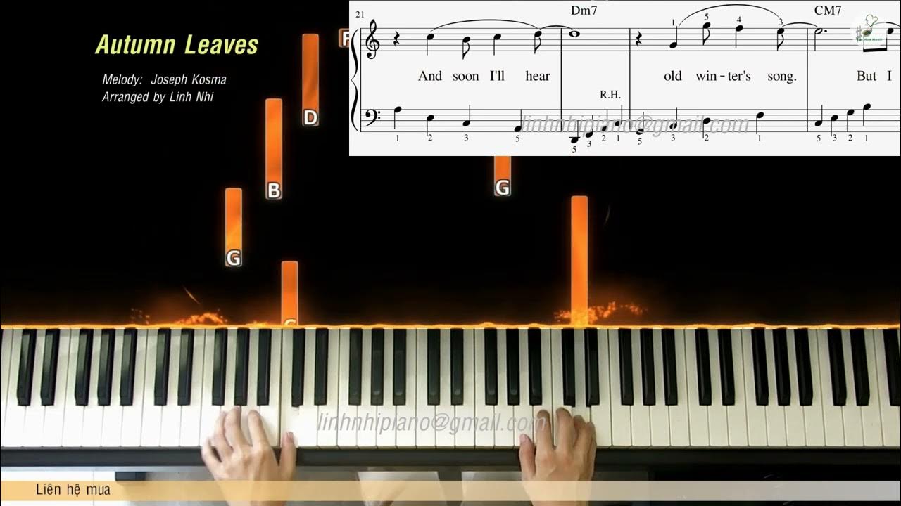 Autumn Leaves | Piano solo | Beginner level | Linh Nhi - YouTube