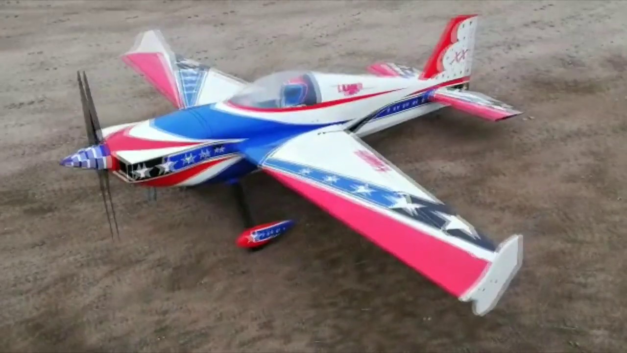 Extreme Flight 91" Laser EXP and the DA70!! - YouTube