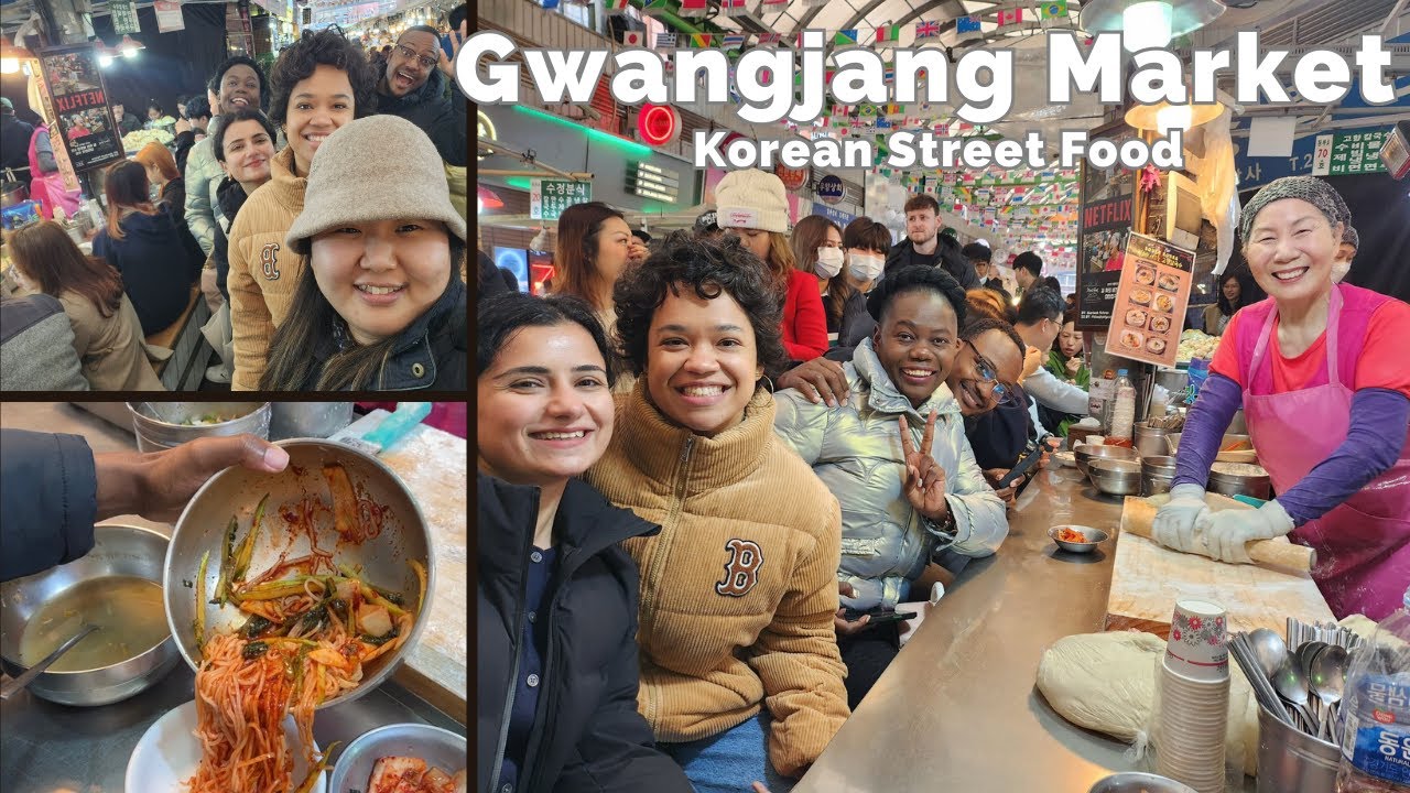 Gwangjang Market | Korean Street Food | Famous ‘Netflix Lady’ knife-cut ...