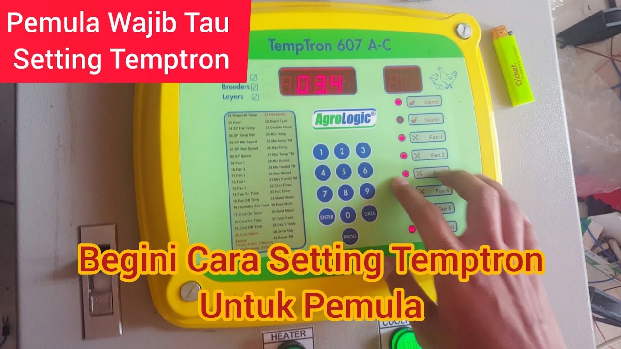 Temptron 607 A-C || Cara Setting Temptron 607 a-c || Temptron Kandang ...