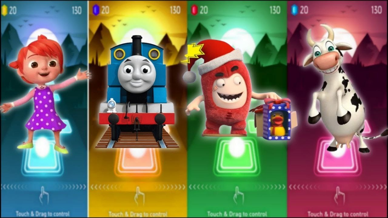Cocomelon🆚Classic Thomas Train🆚Oddbods🆚Funny Cow|Who is best? 🎯in ...