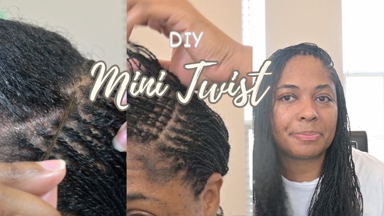 DIY Mini Twist on Natural Hair!! - YouTube