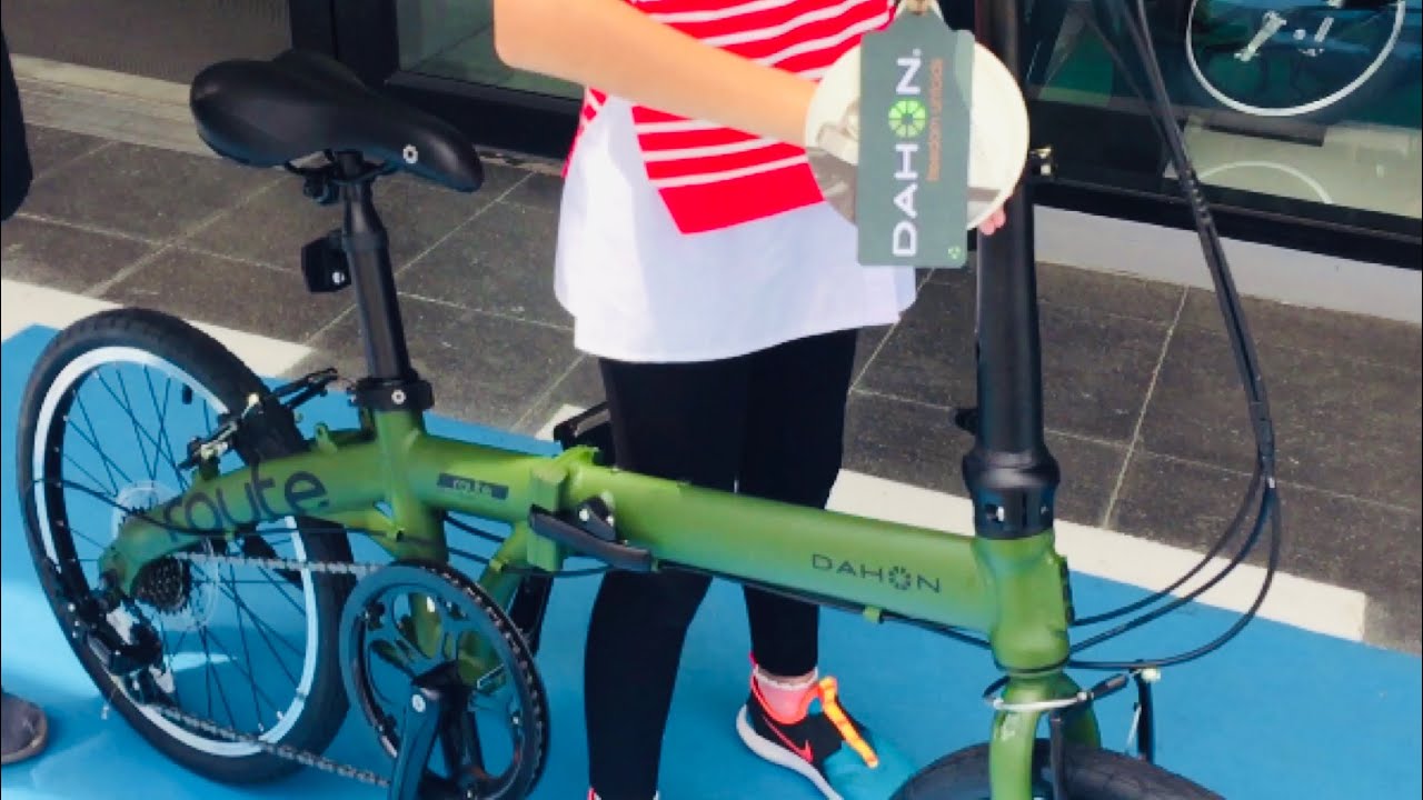 ลองปั่น Dahon Route Green Matt Khaki จักรยานพับ | Dahon ROUTE 2020 ดาฮอ ...