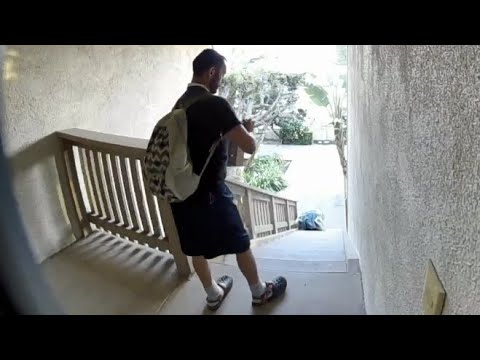 Croc-Wearing Homeless(?) Porch Pirate Takes, Opens, & Steals Package ...