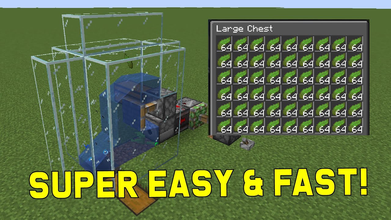 Simple Bone Meal Kelp Farm Minecraft | Best, Easy Minecraft Farms - YouTube