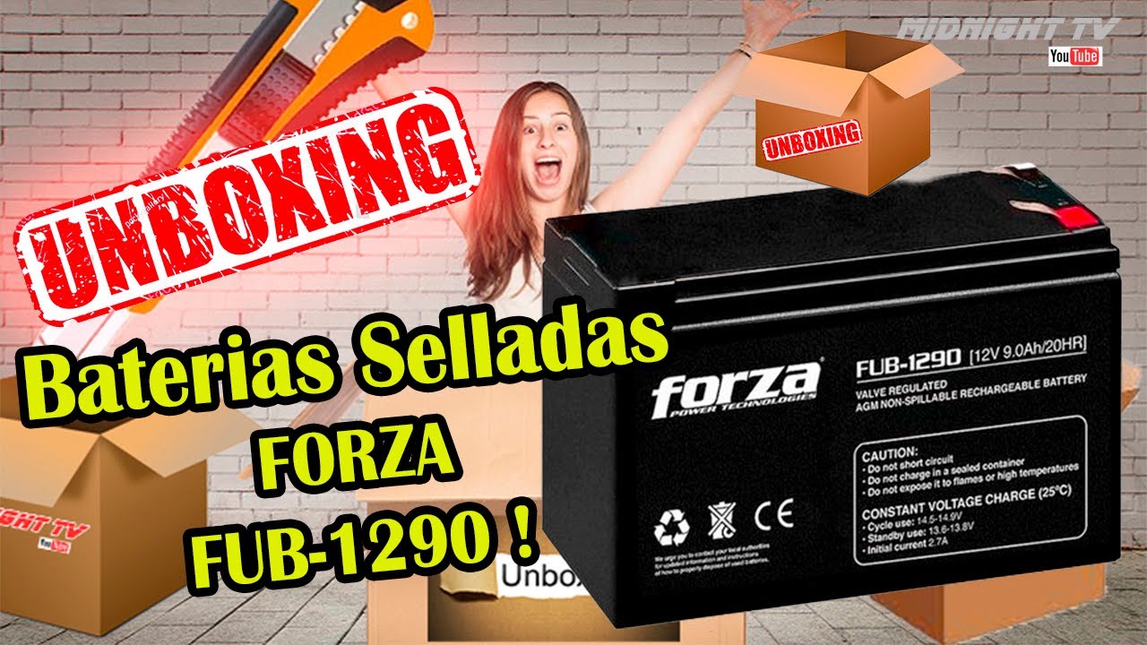 Excelentes Baterías "FORZA" FUB-1290 !!! - UNBOXING (Midnigth Tv2000 ...