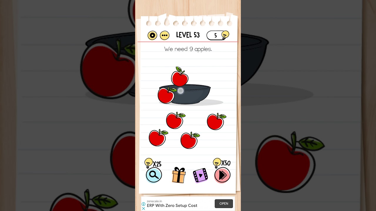 Brain test level 53 - YouTube