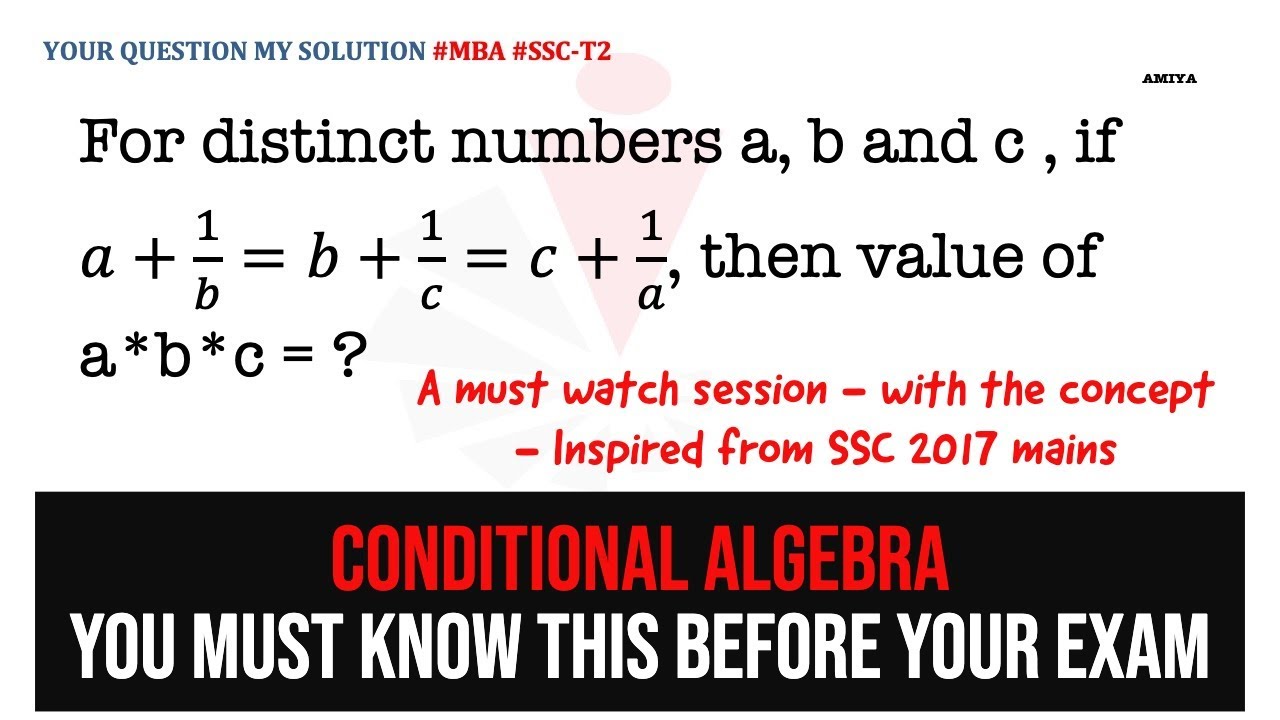 Adv Conditional Algebra : You Should Know this Before Exam - YouTube