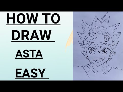 How to draw Asta (Black clover) step by step || Asta kaise banaye ...