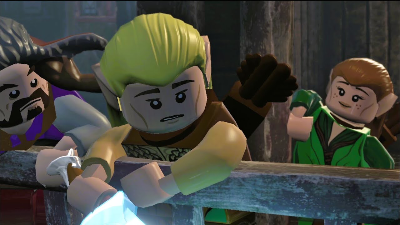 Legolas and Tauriel chase Bolg in Lake-town (Lego The Hobbit) - YouTube