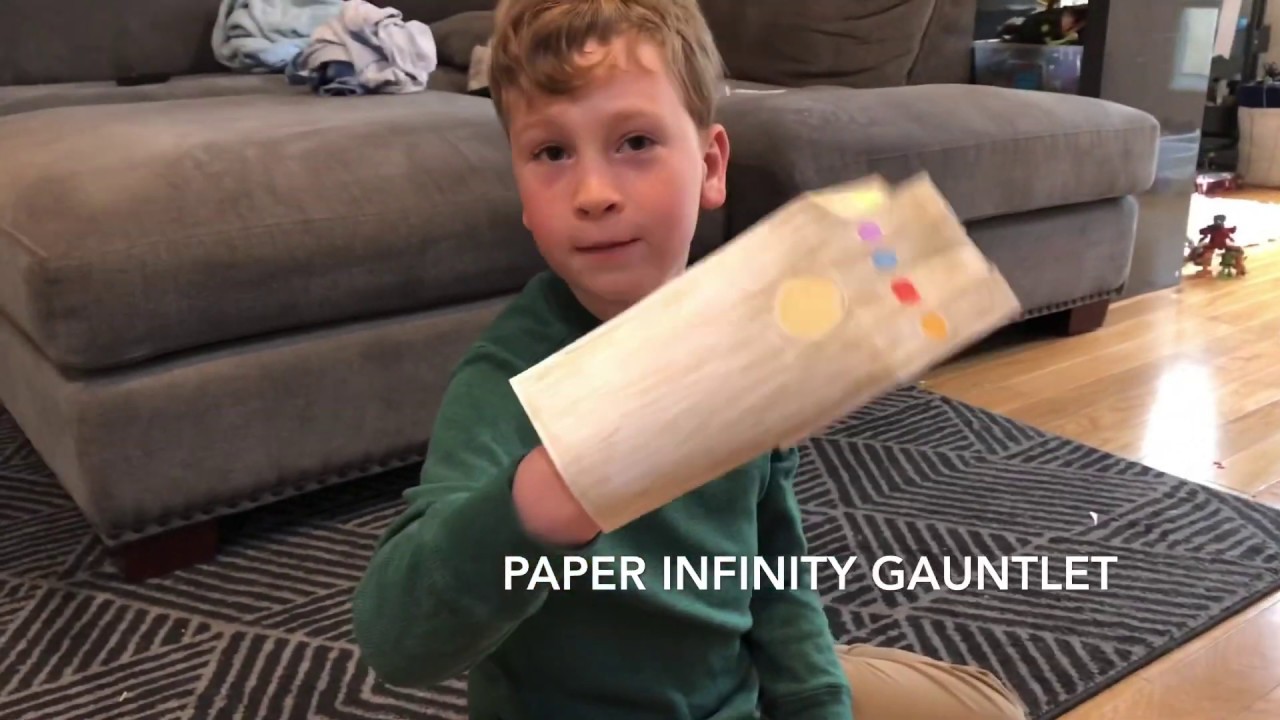 Elliot's Origami Infinity Gauntlet - YouTube
