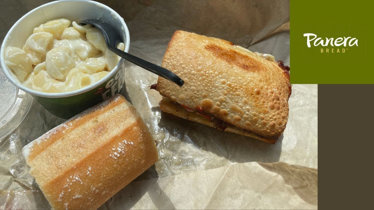 Panera Bread: Ciabatta Cheesesteak and Mac & Cheese Review - YouTube