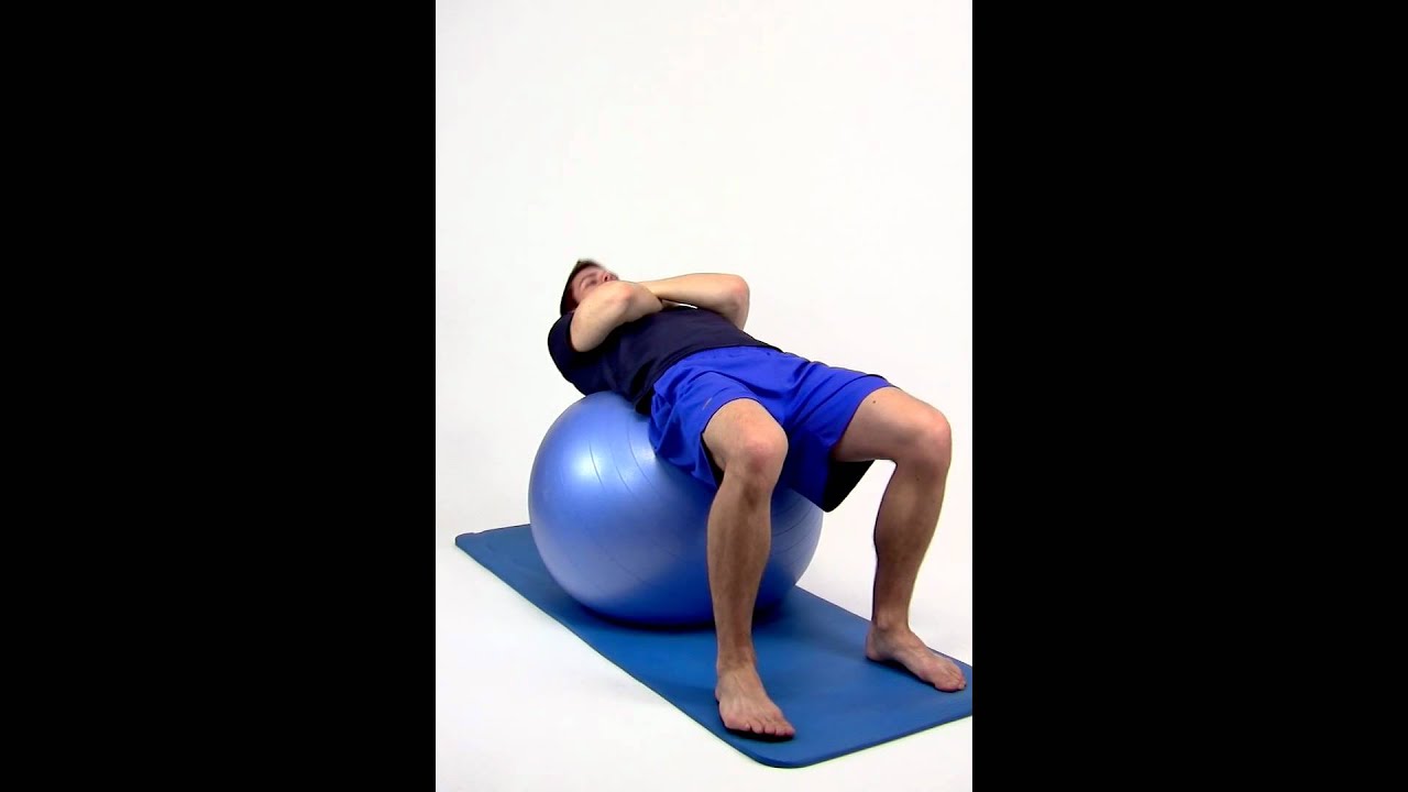 EXERCISE BALL - CURL UPS LEVEL 2 -hep2go - YouTube