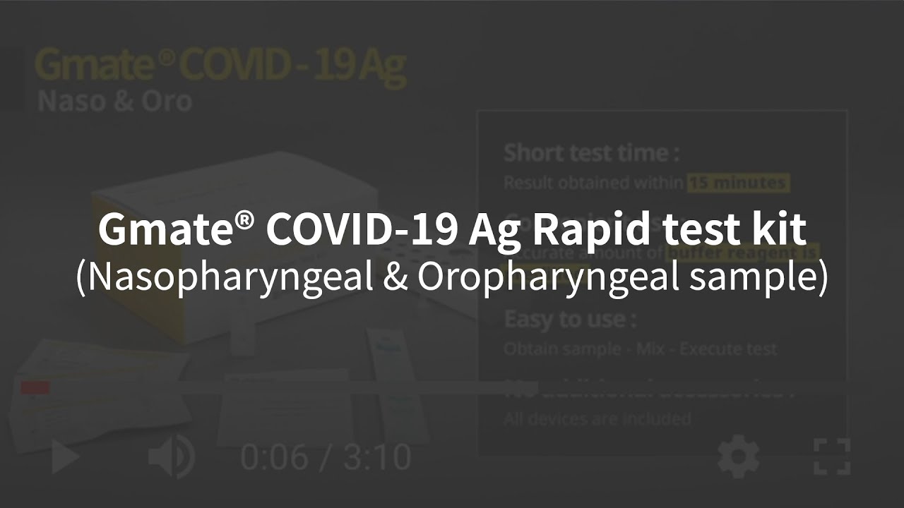 Gmate® COVID-19 Ag Rapid test kit (Nasopharyngeal & Oropharyngeal ...