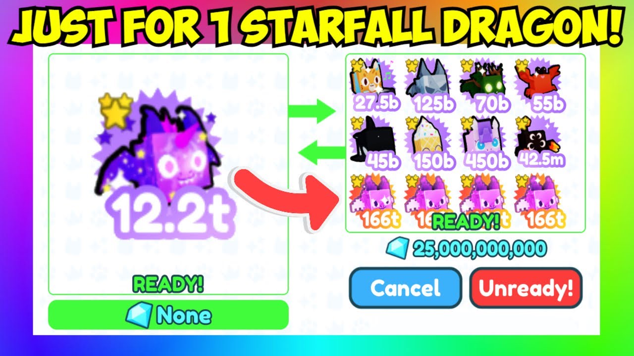 What People Trade For A Starfall Dragon In Pet Simulator X! | ROBLOX ...