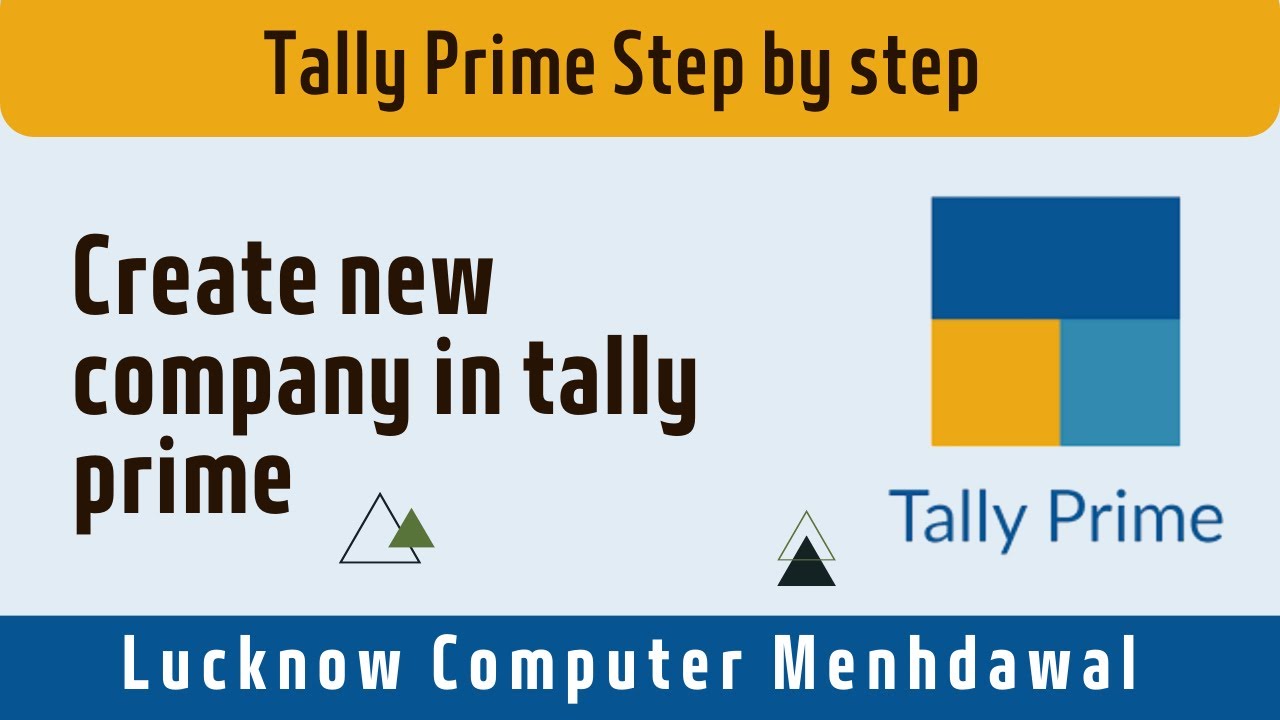 How to create new company in tally prime step by step #TallyPrime # ...