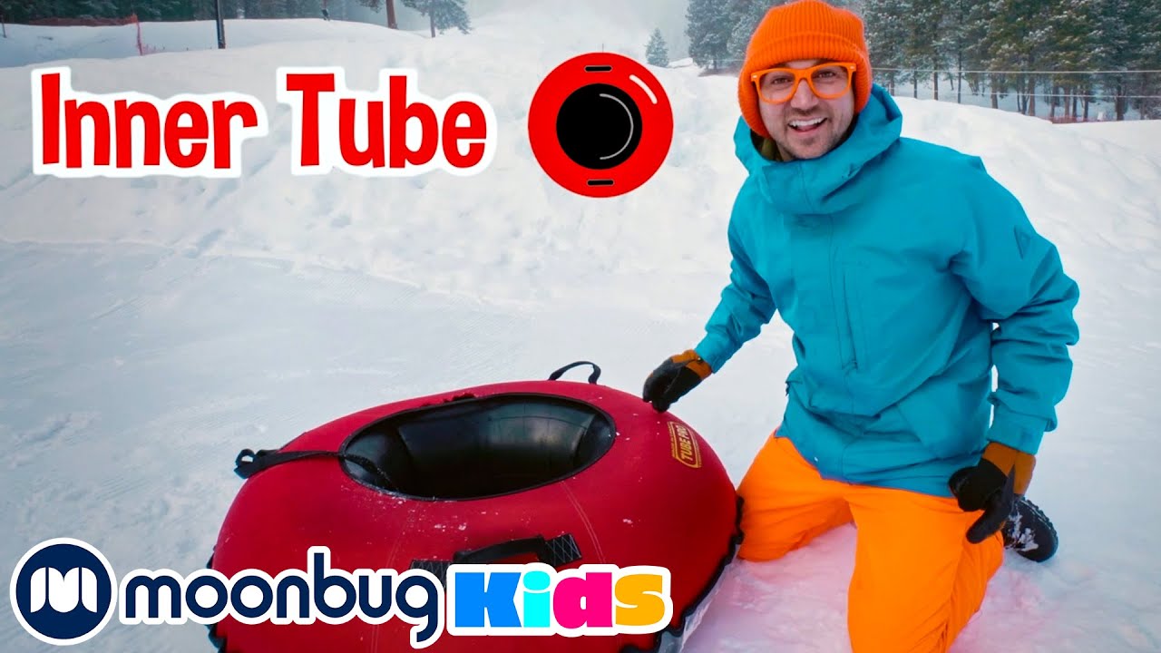 Blippi Tubing Down the Snowy Mountain| BLIPPI EXPLORES! | Educational ...