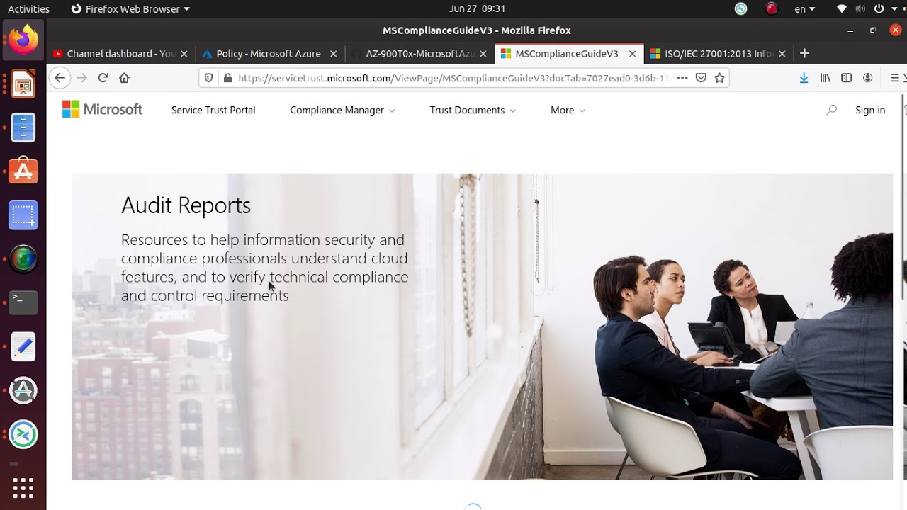 AZ 900 Microsoft Azure Fundamentals LAB 18 Explore the Trust Center ...