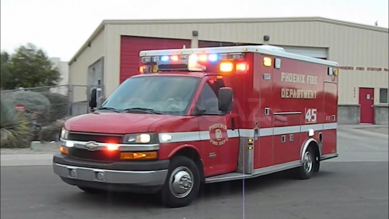 Phoenix Fire Dept (AZ) Rescue 99 & Rescue 45 responding - YouTube