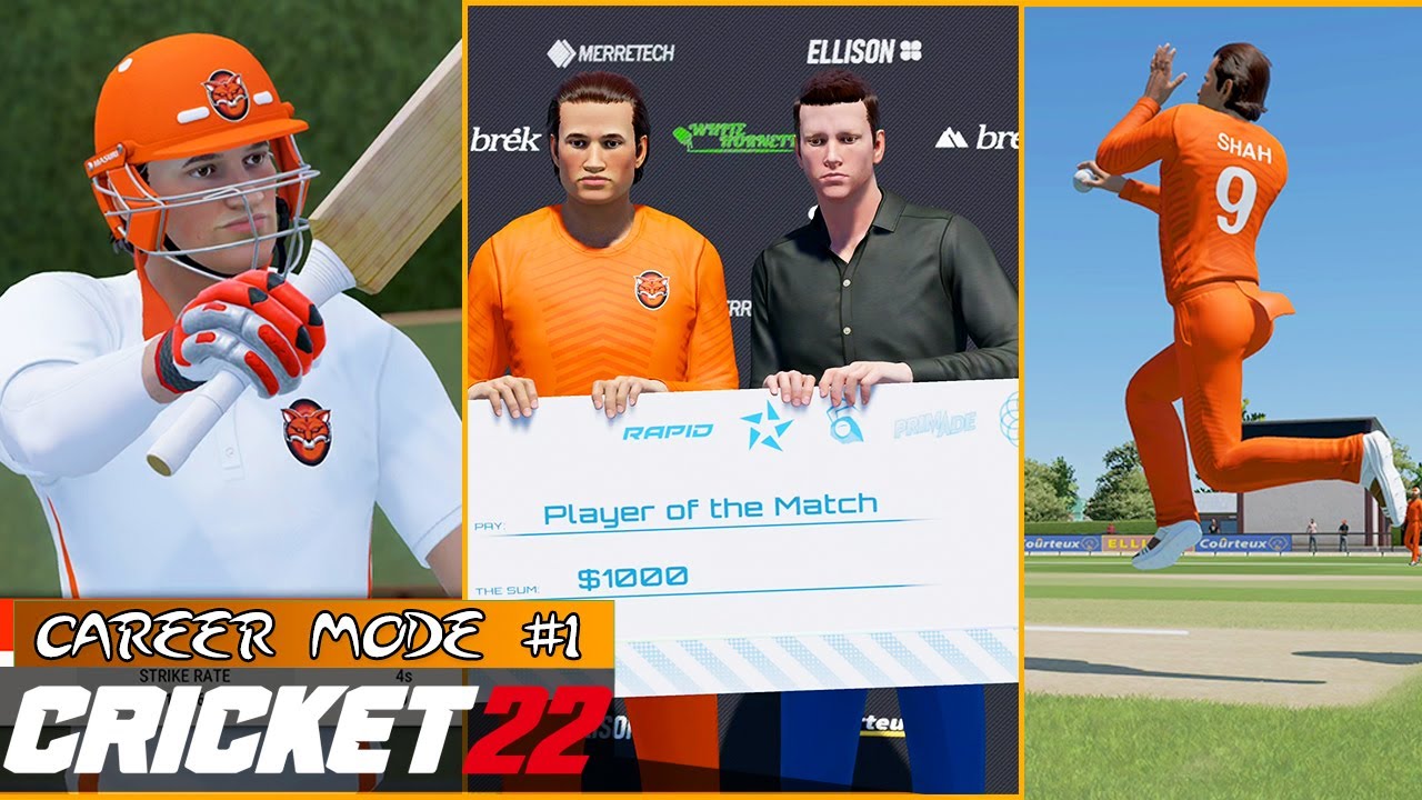 Cricket 22 Career Mode 1 - Man of the Match on Debut! - YouTube