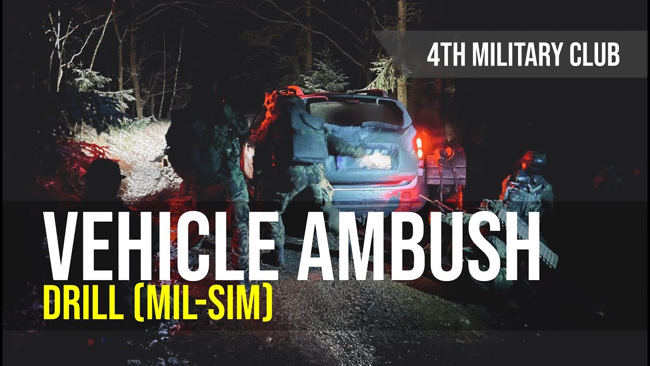Vehicle ambush drill - MilSim - YouTube