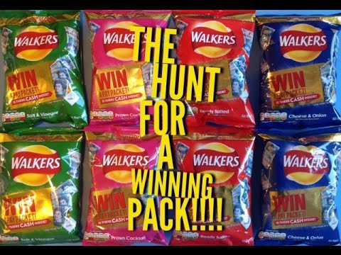 Walkers Crisps Cash Giveaway - Win A Pay Packet - 8 Pack Opening - YouTube
