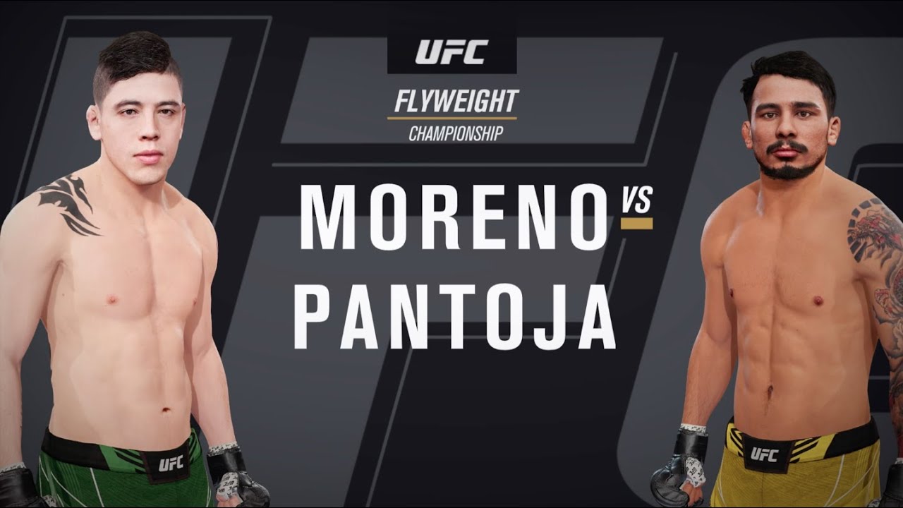 UFC 290 Moreno vs Pantoja Flyweight Main Event Title Fight Simulation ...