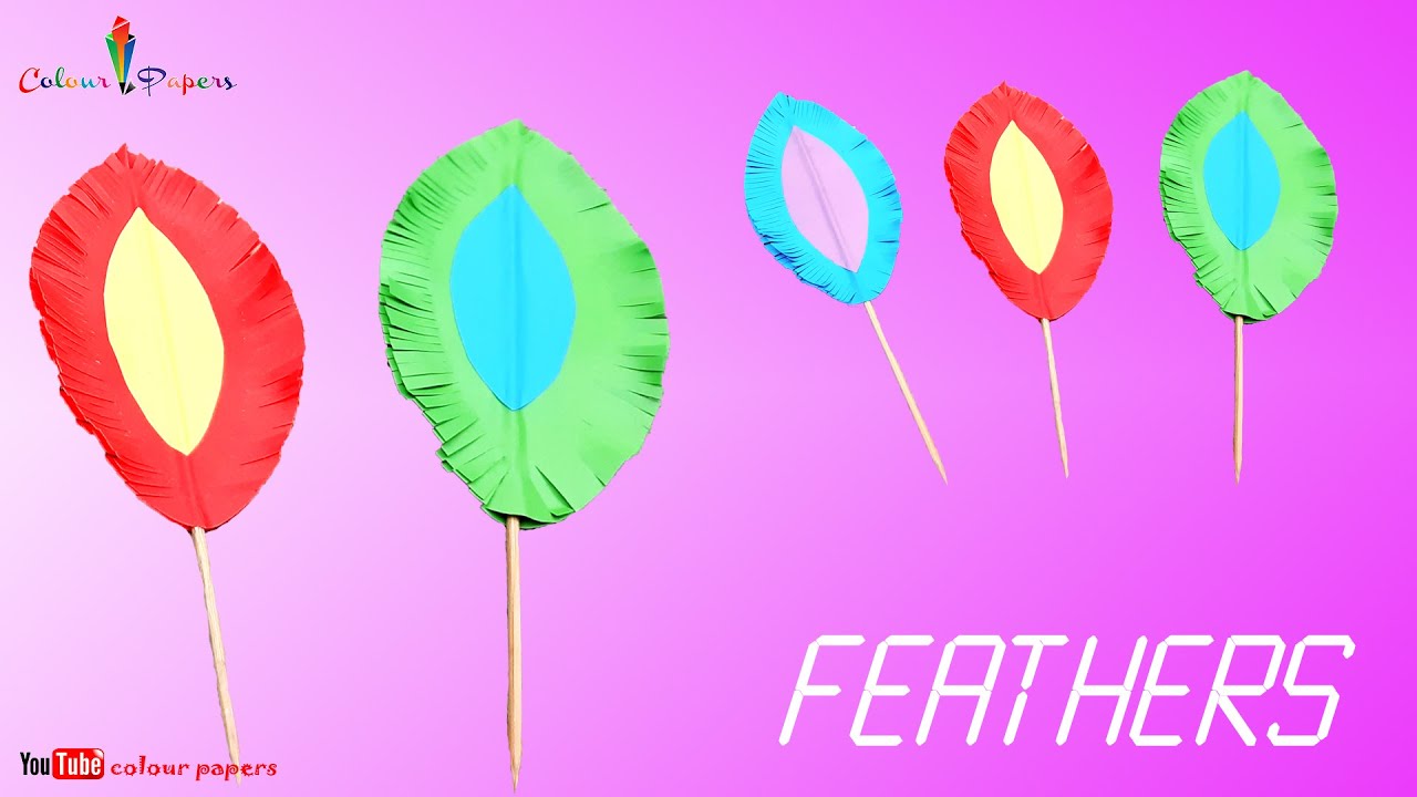Paper Feathers - How to Make Paper Feathers | DIY Crafts | paper ...