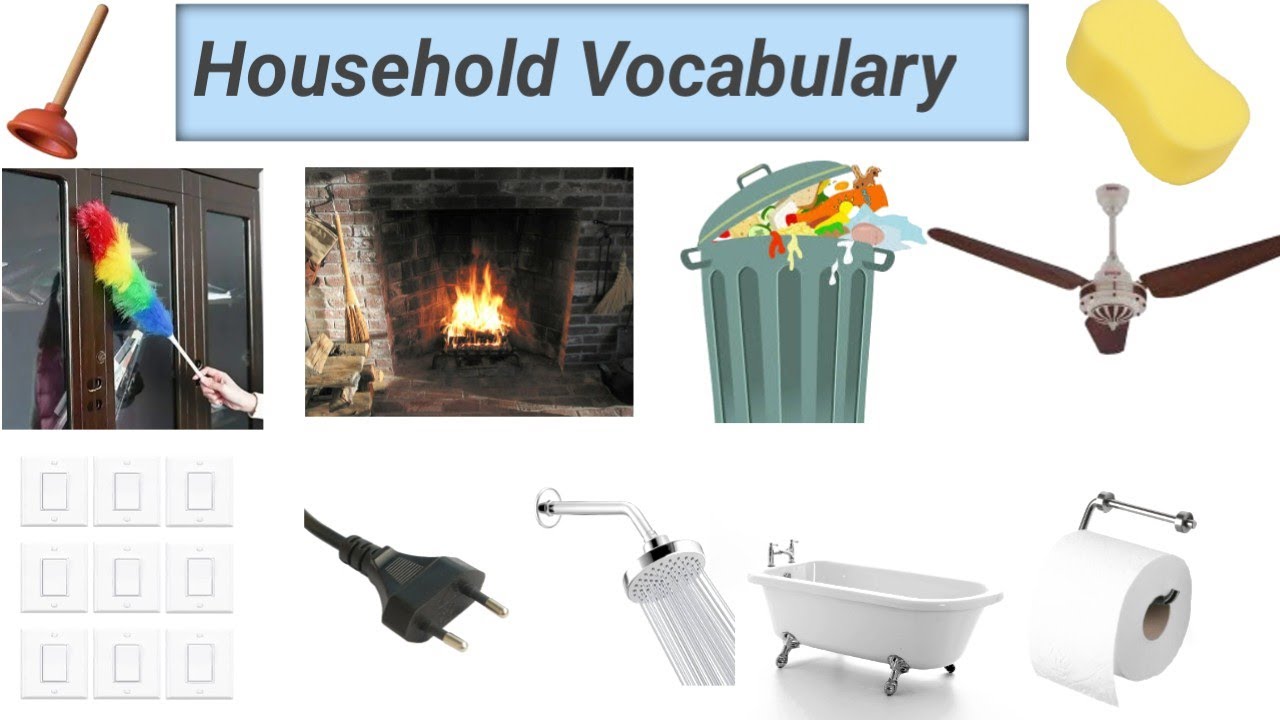 Household Vocabulary| Household items|daily use vocabulary words - YouTube