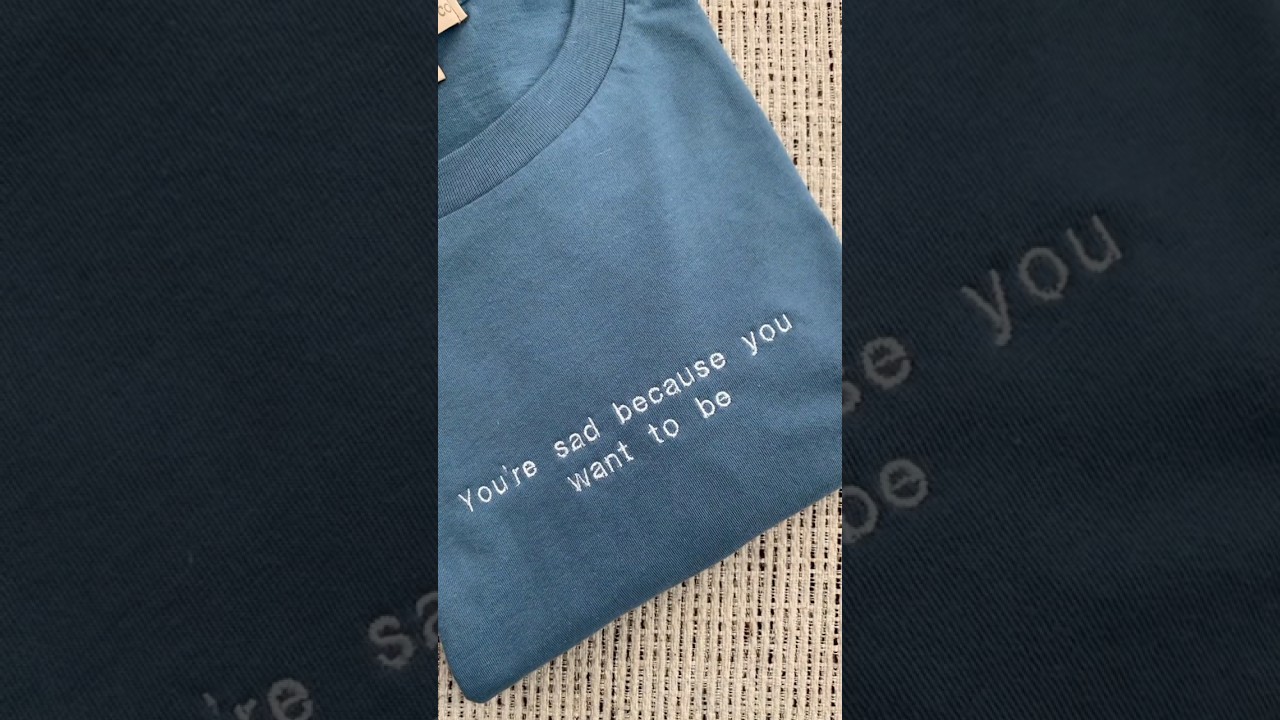 Embroidering dumb sh*t men say on shirts for my friends pt 8 #sewing # ...