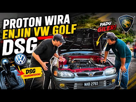 AKU TEST DRIVE PROTON WIRA ENJIN VW GOLF DSG ! PADU GENG ! 