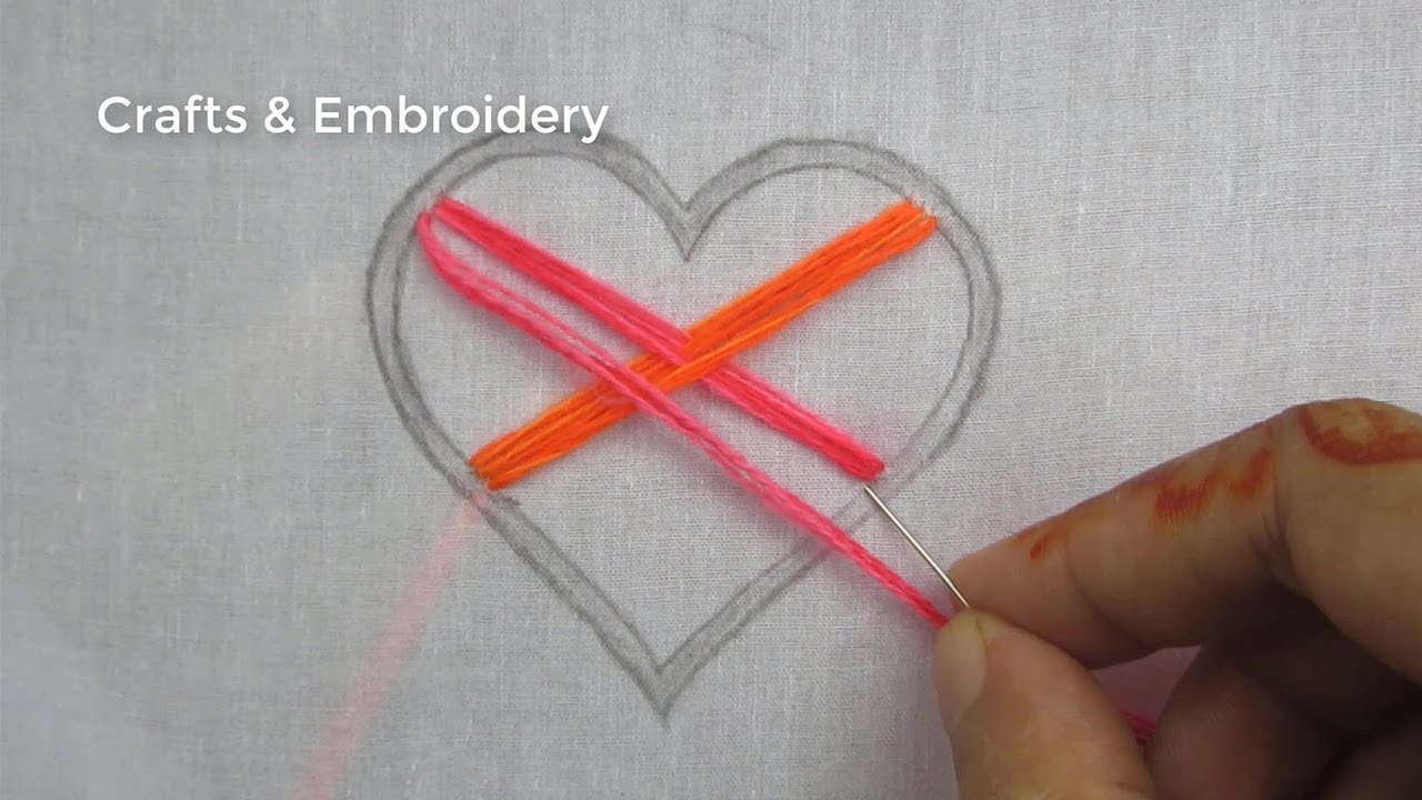 Hand Embroidery, Beautiful Love Embroidery Tutorial, Easy Love ...
