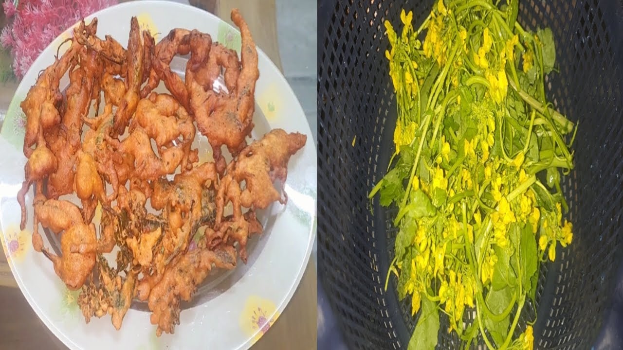 সরিষা ফুলের পাকড়া/চপ রেসিপি || sorisha fuler pakora recipe || evening ...