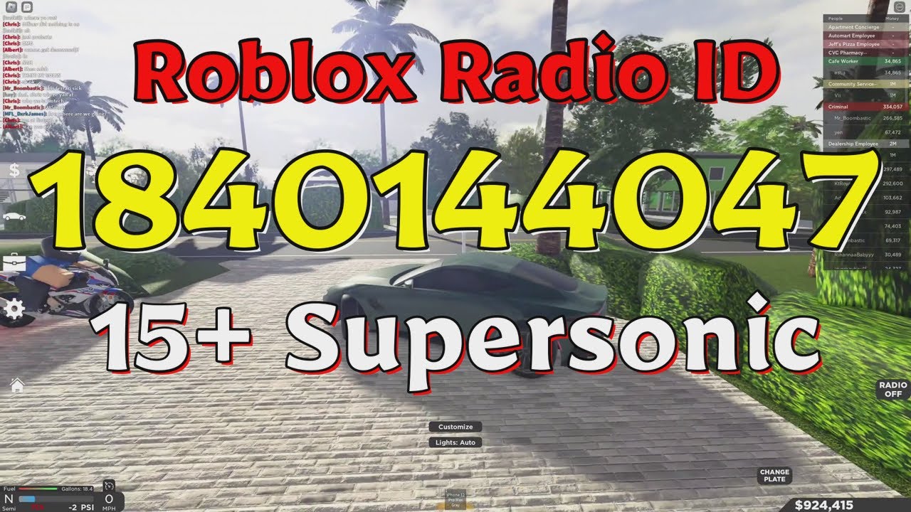 Supersonic Roblox Radio Codes/IDs - YouTube
