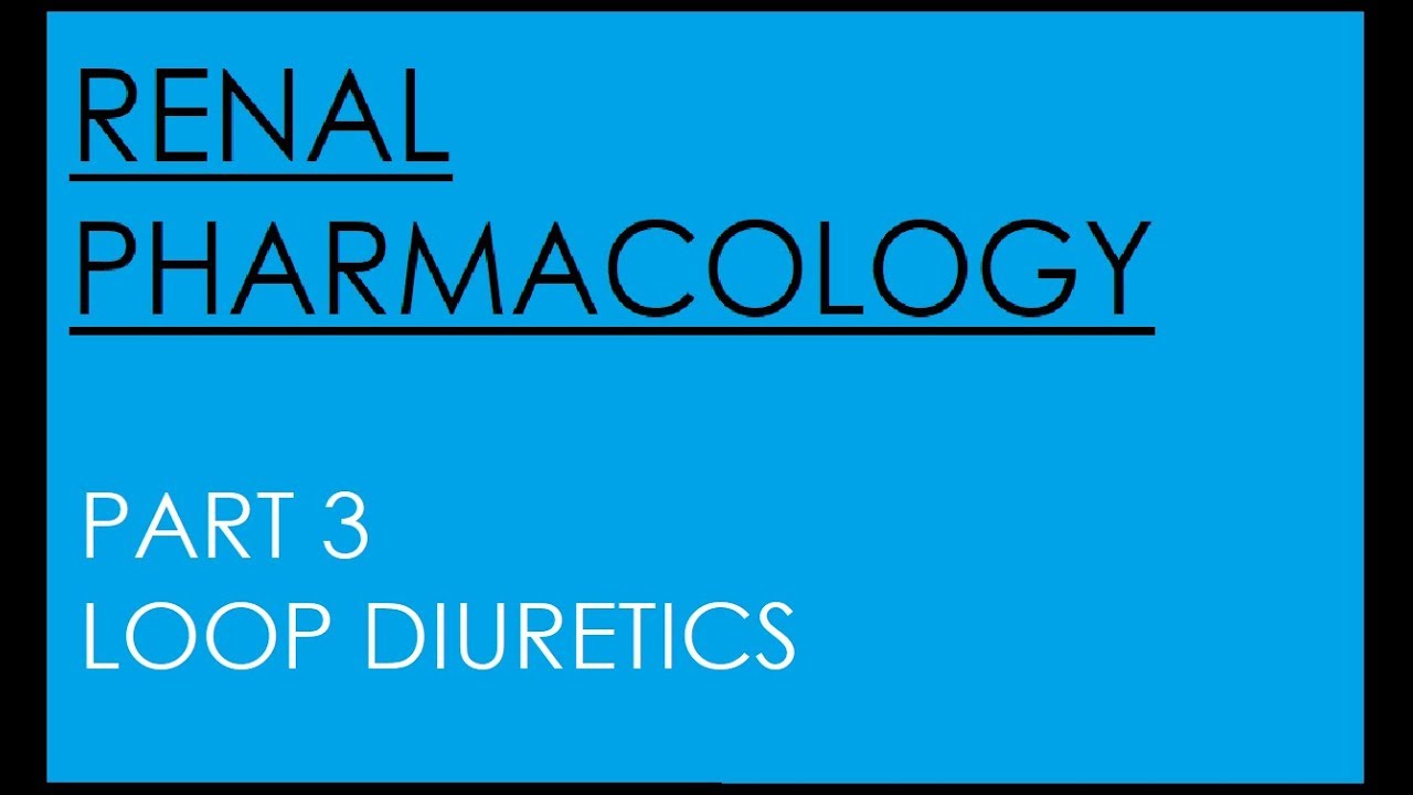 RENAL PHARMACOLOGY 3: LOOP DIURETICS - YouTube