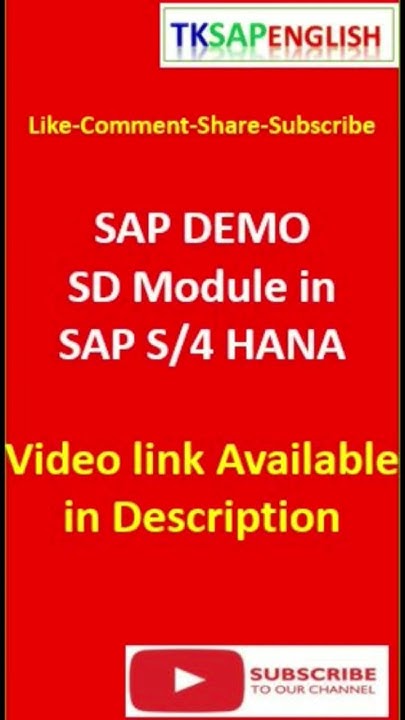 SAP SD DEMO - YouTube